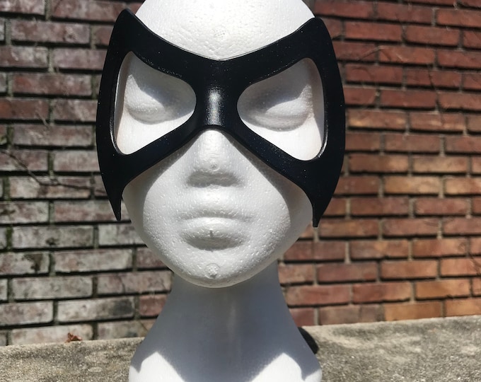 Black Superhero Leather Mask - Etsy