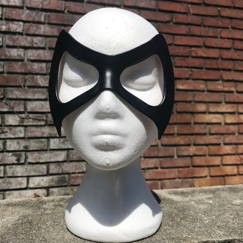 Black Superhero Leather Mask - Etsy