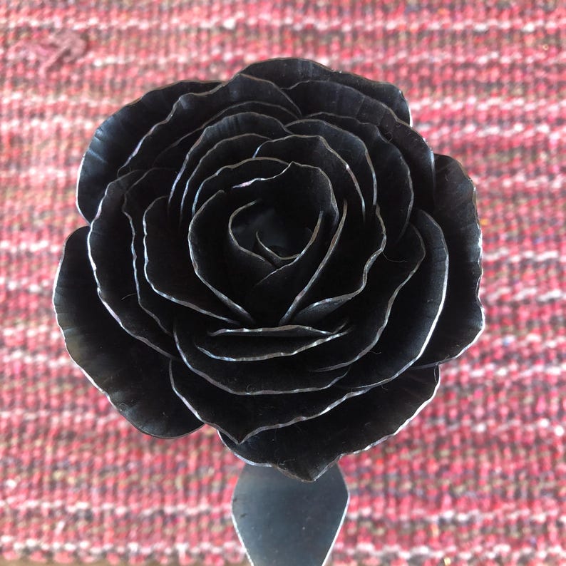 Blued Steel Metal Rose - Perfect Give for Lover or Christmas - Metal ...