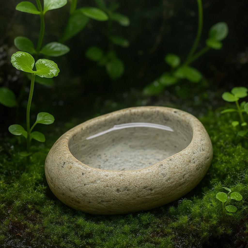 Paludarium Mini Water Pool – Natural Stone Water Dish for Terrariums ...