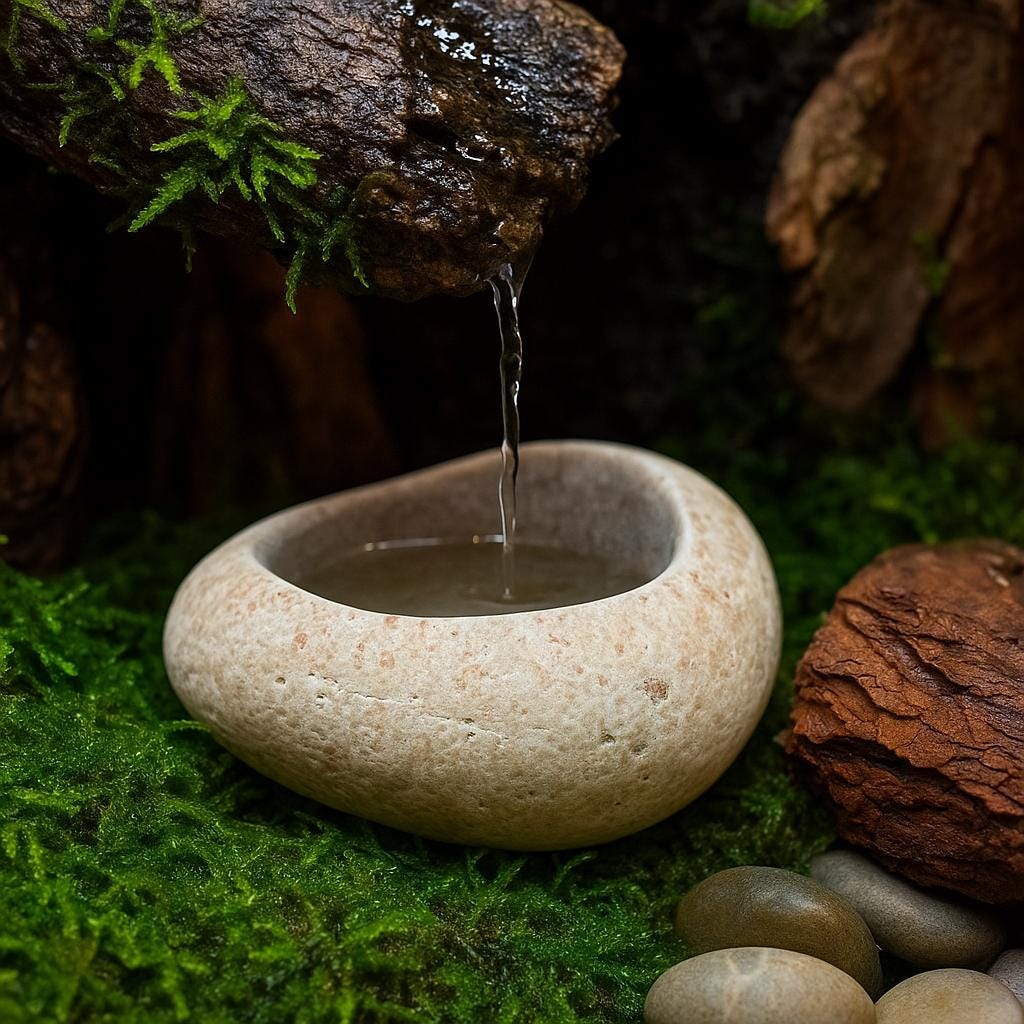 Paludarium Mini Water Pool – Natural Stone Water Dish for Terrariums ...
