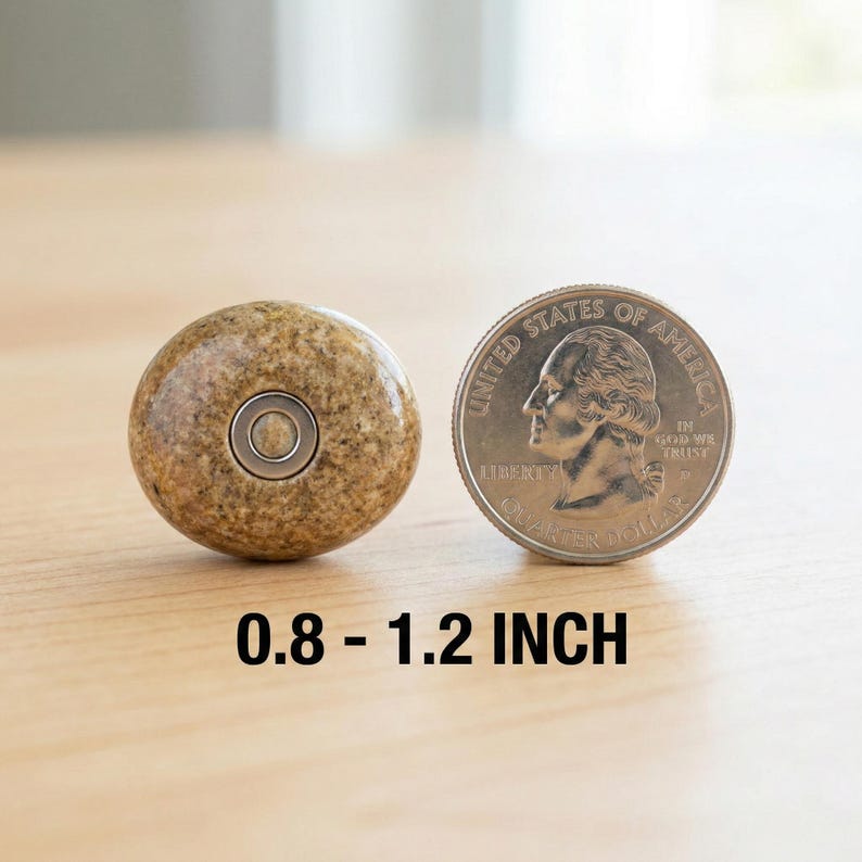 Natural Stone Magnet Set, River Rock Fridge Magnets, Strong Neodymium ...