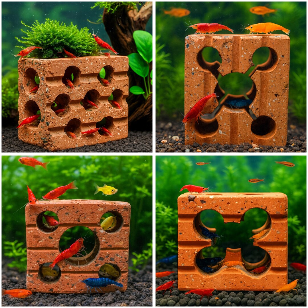 Shrimp Cave Terracotta Hide | Aquarium Fish Shelter | Aquascape Clay ...