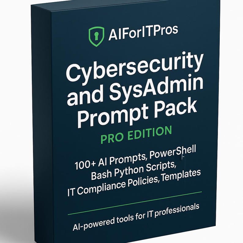 Cybersecurity and Sysadmin 100 AI Prompts Pack: Powershell, Bash, Python Scripts - Etsy