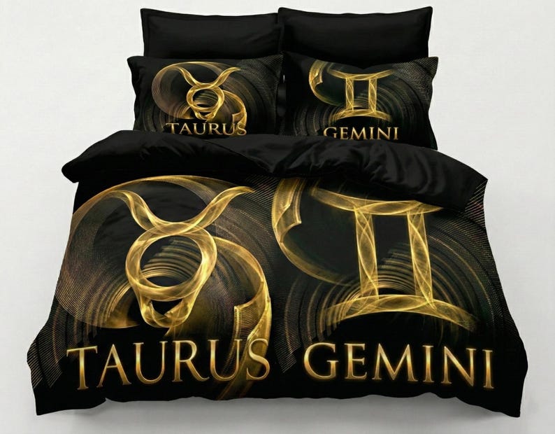 Taurus Zodiac Matching Couple Bedding Set – Astrology Bedroom Decor - Etsy