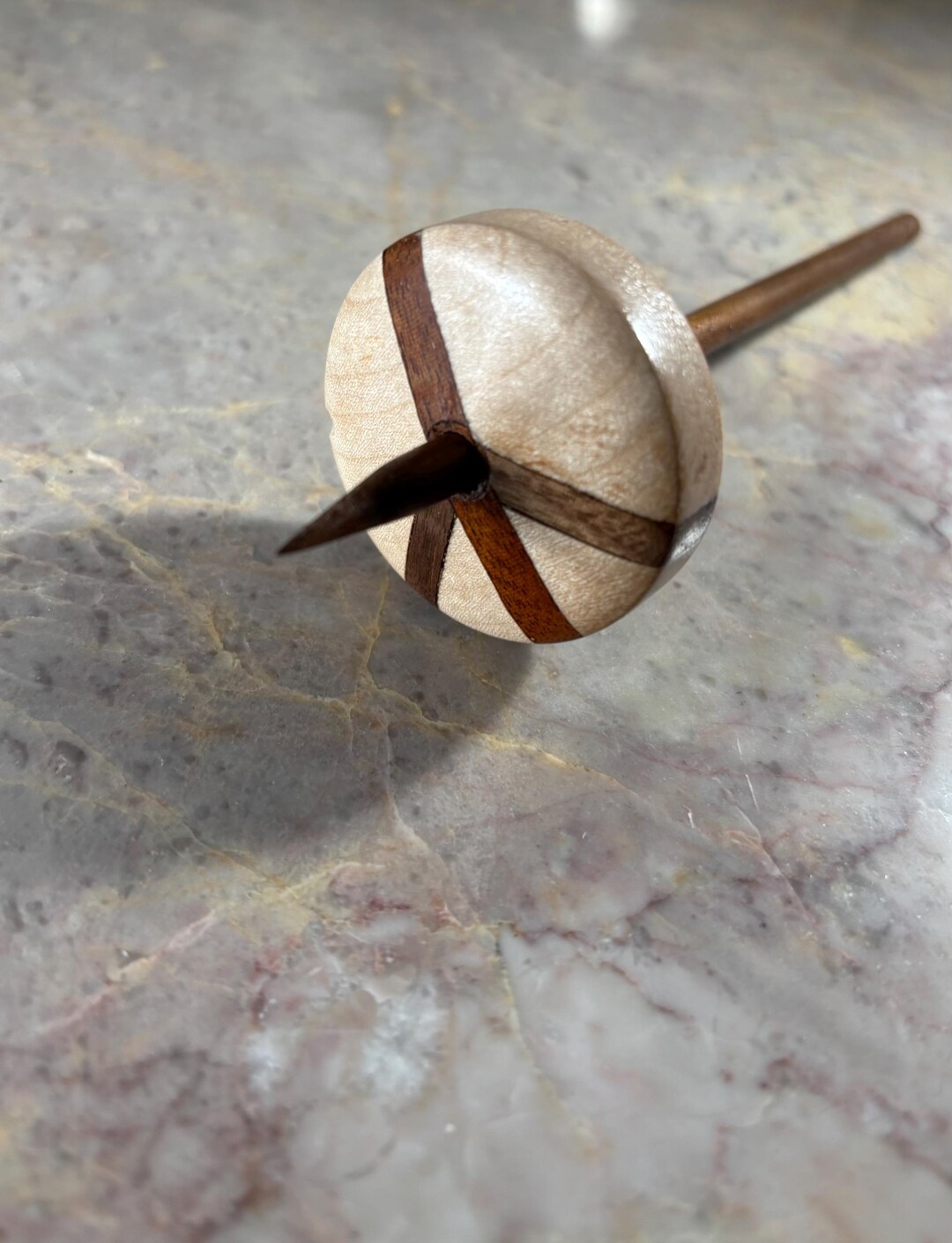 Munchkin Spindle for Spinning in Maple, Black Walnut, and Upcycled ...