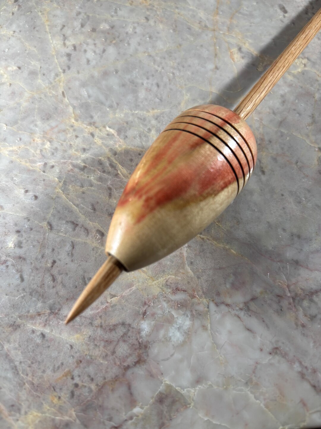 Spindle, Medieval Style, for Spinning in Flamed Box Elder - Etsy