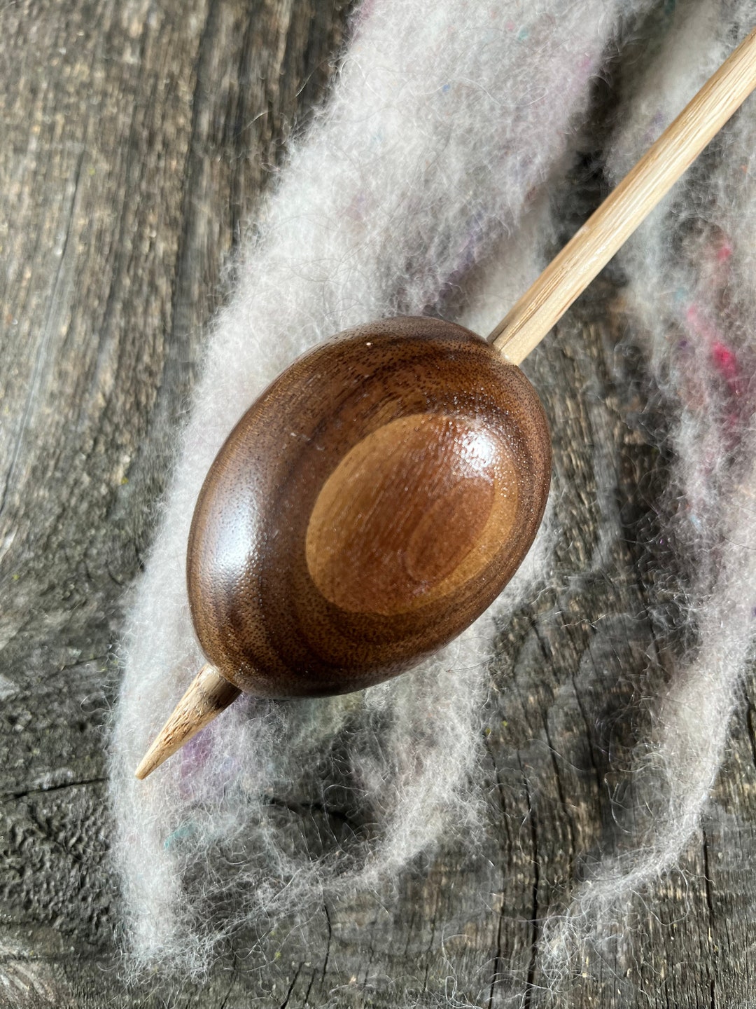 Medieval Style Drop Spindle for Spinning Wool in Upcycled Brown ...
