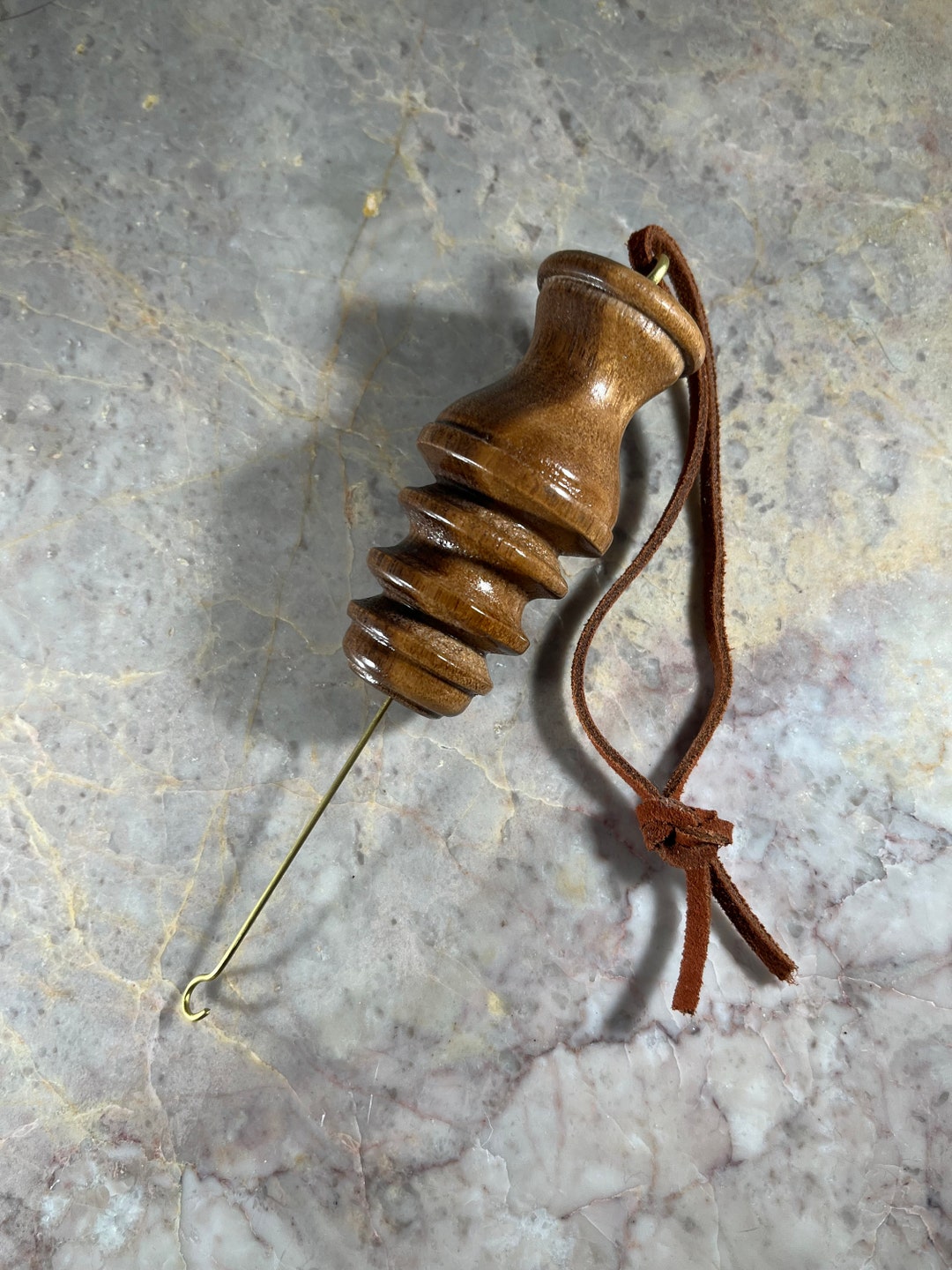 Orifice Hook for Spinning Wheel in Upcycled Mahogany - Etsy