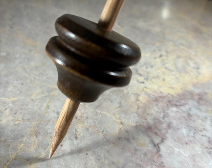Medieval Style Drop Spindle for Spinning in Upcycled Walnut Stained ...