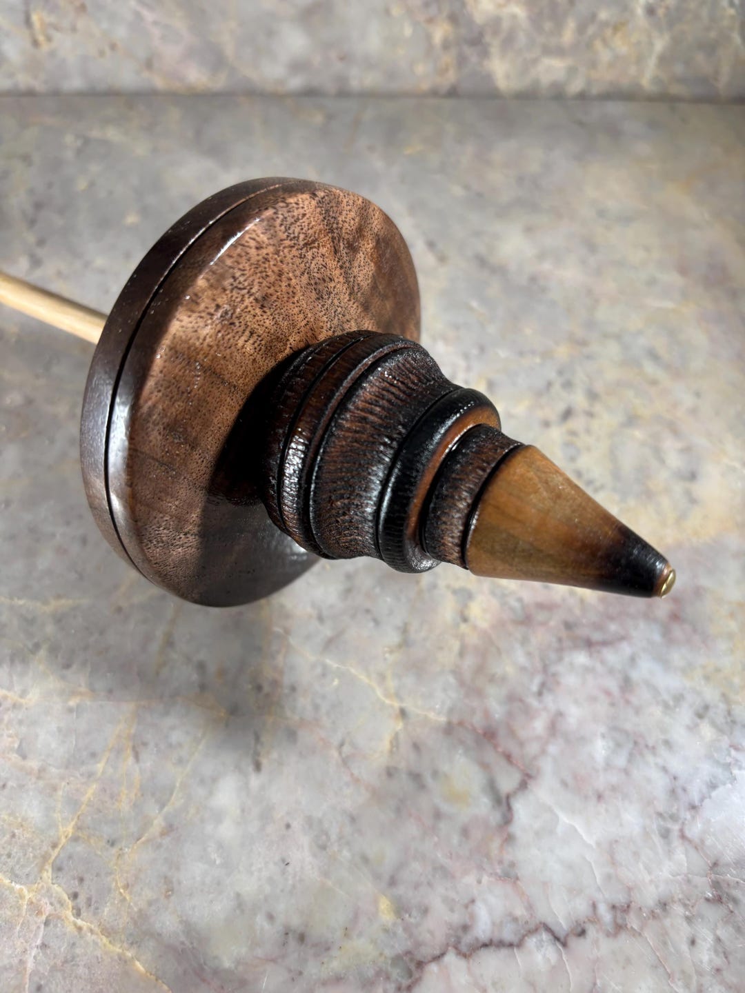 Two Bead Support/drop Spindle for Spinning Wool and Other Fibers in ...