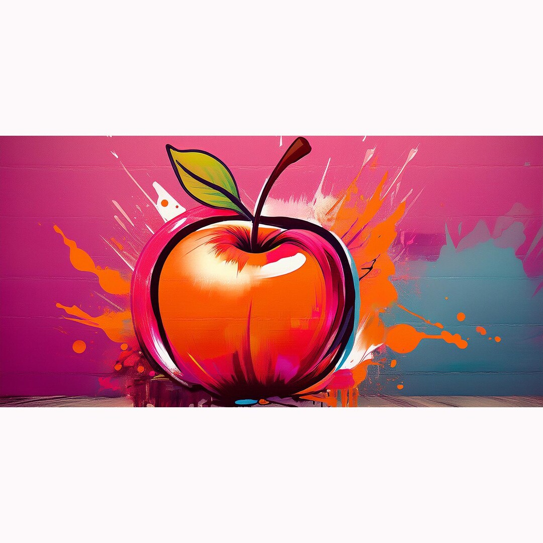 Apple, Graffiti Art, Digital Image JPEG Files + Mirrored Version 40 X ...