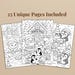 Santa & Friends Kawaii Christmas Coloring Book | Cute Holiday Coloring ...