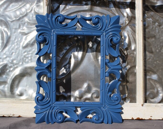 Picture Frame Ornate Cobalt Blue 4 X 6 - Etsy