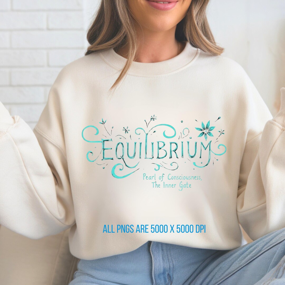 Equilibrium, Typography, Digital PNG Art, Spiritual, Conscious, Balance ...