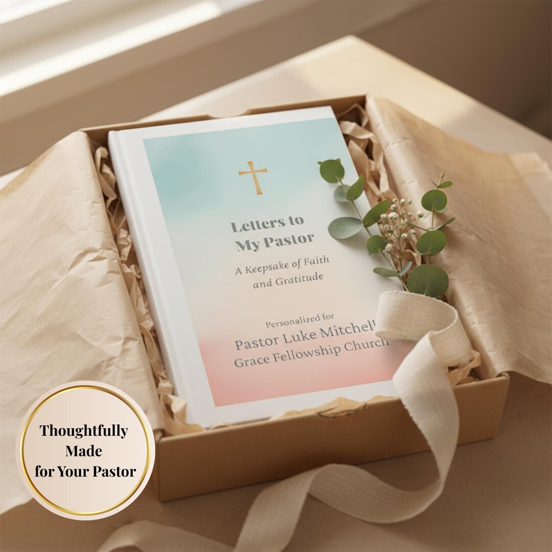 Personalized Pastor Journal, Christian Keepsake Gift, Clergy ...