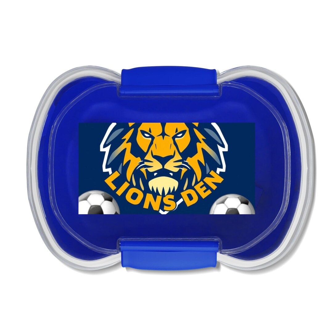 Lions Den Soccer Logo Two-tier Bento Box | Blue Kids Lunchbox - Etsy