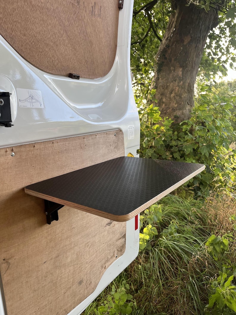 Folding Campervan Table/shelf - Black Hexa Birch Plywood - Etsy