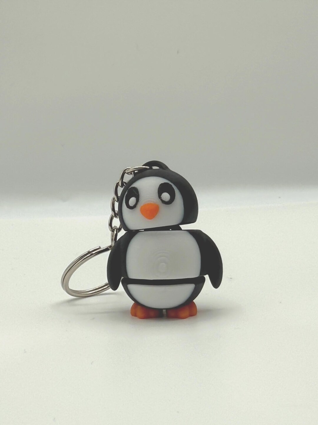 3D Printed Penguin Keychain: Cute Animal Key Ring, Custom Backpack ...