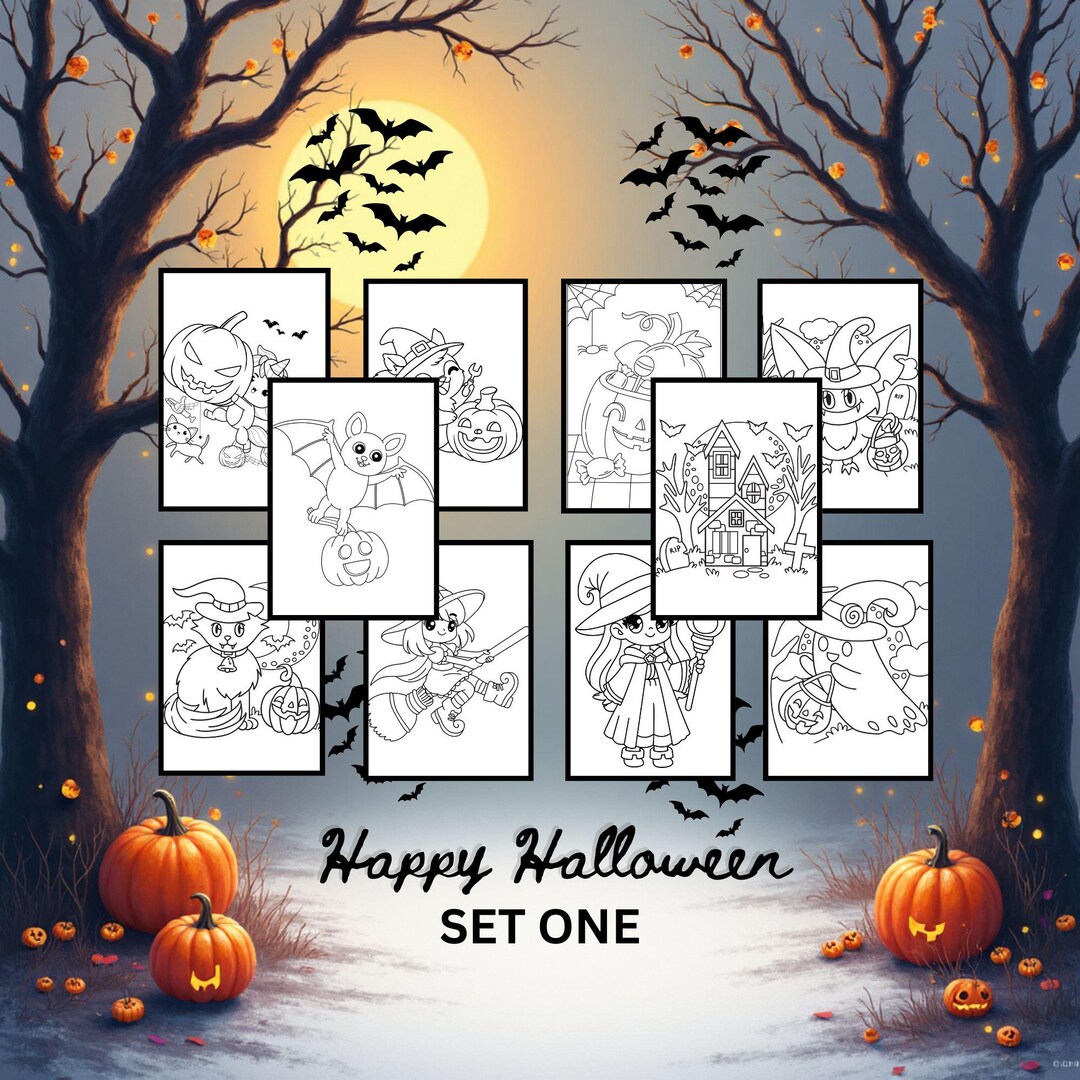 Bold and Easy Halloween Coloring Pages | 10 Printable Designs | Fun ...
