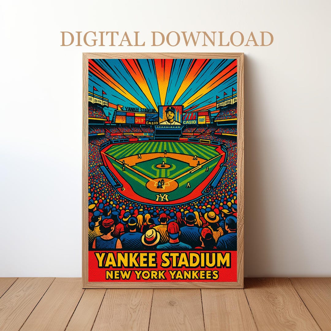 Yankee Stadium New York Yankees: Baseball Stadium Poster Digital ...