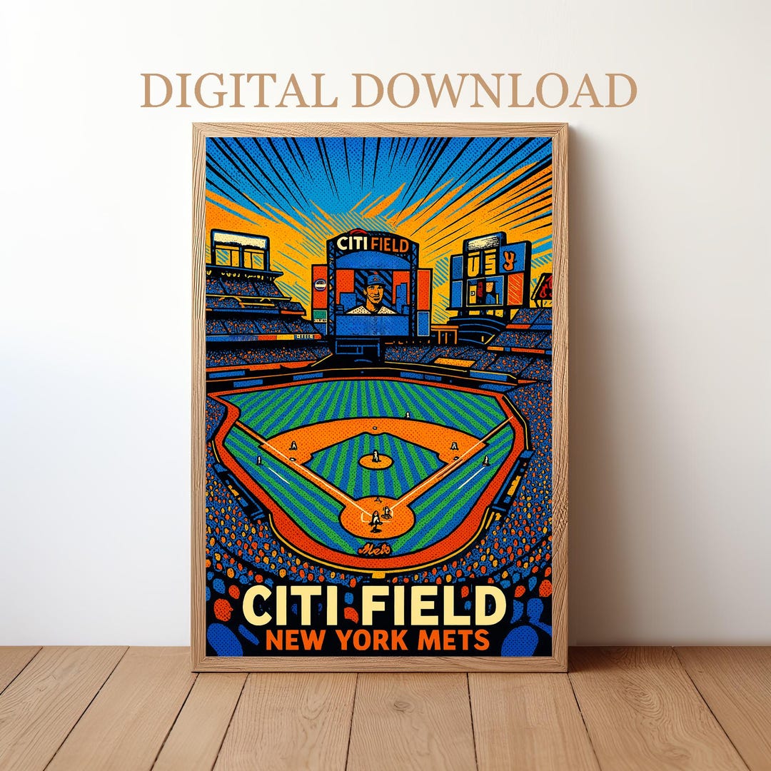 Citi Field New York Mets: Baseball Stadium Poster Digital Download | BP ...