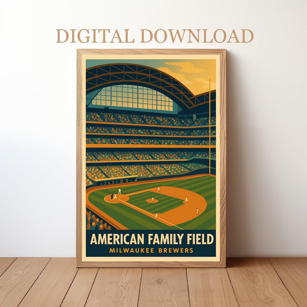 American Family Field Milwaukee Brewers: Baseball Stadium Poster ...