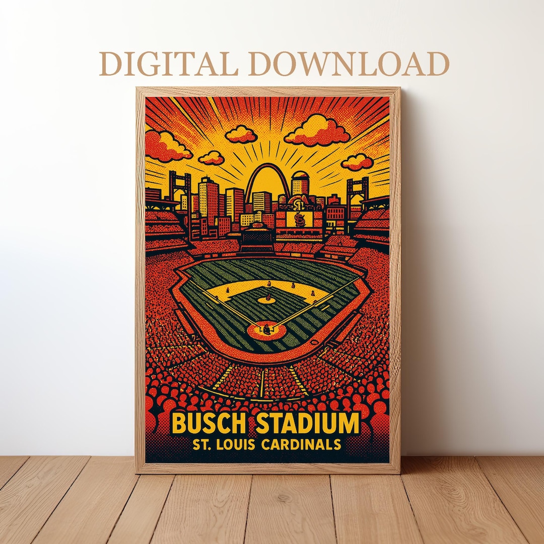 Busch Stadium St. Louis Cardinals: Baseball Stadium Poster Digital ...