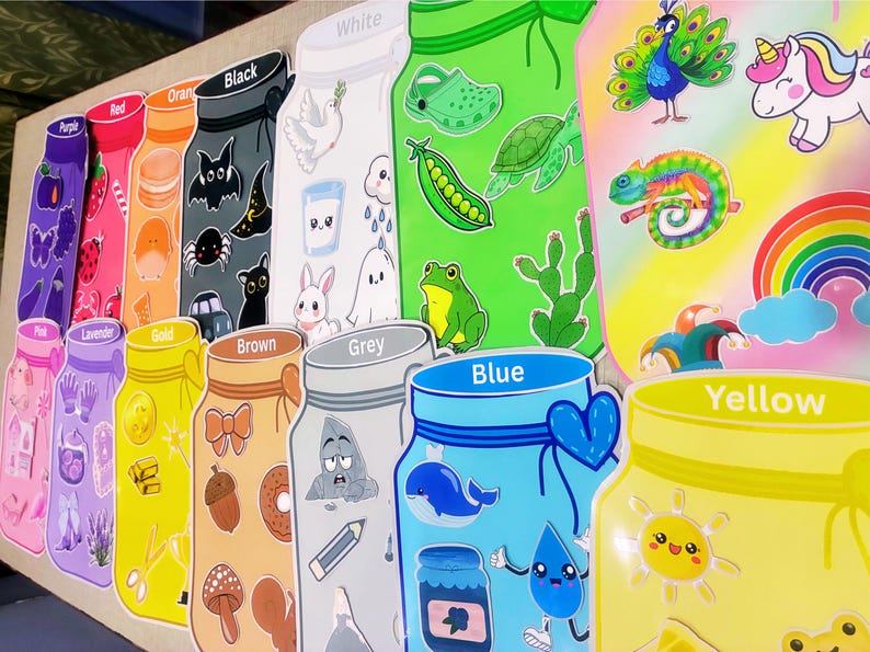 Color Sorting Jars, Montessori Preschool Learning (PDF) - Etsy