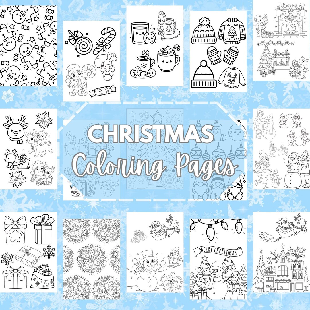 Christmas Coloring Pages Kids Printable Holiday Coloring Sheets Fun ...