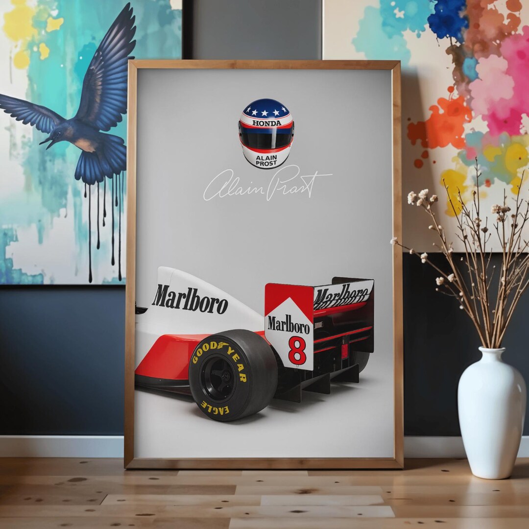 Alain Prost and His F1 – Legendary Automotive Art, Vintage F1 Digital ...