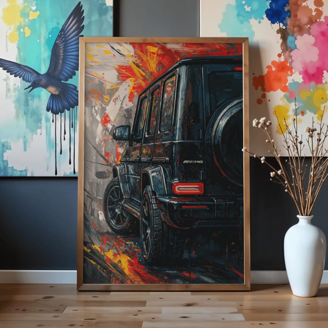 Mercedes G63 AMG – Abstract Car Painting, Digital Wall Art, Modern ...