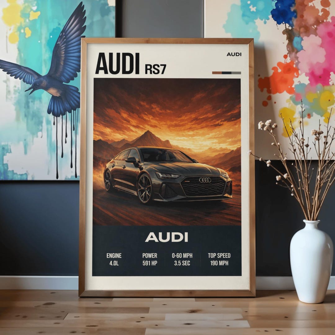 Audi RS7 – Sports & Luxury Car Poster | High-performance German Sedan ...