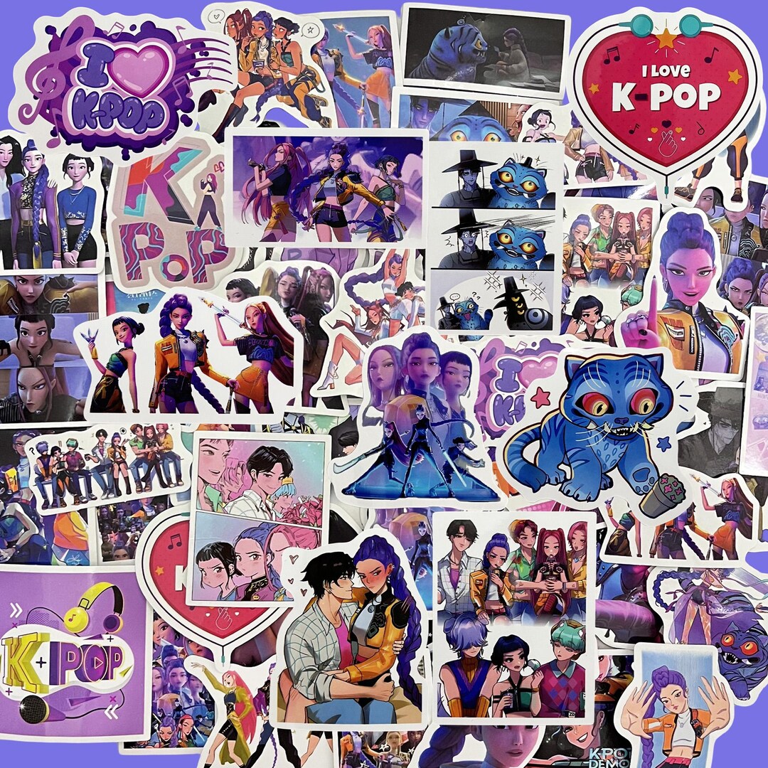 Kpop Demon Hunters Sticker Sheets,huntrix Sticker Set,korean Idol Movie ...