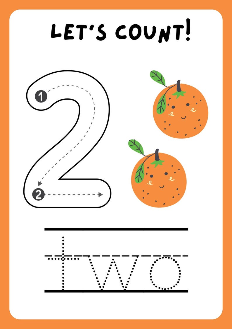 Number Learning Worksheets: Preschool Kids Activity Book (printable ...