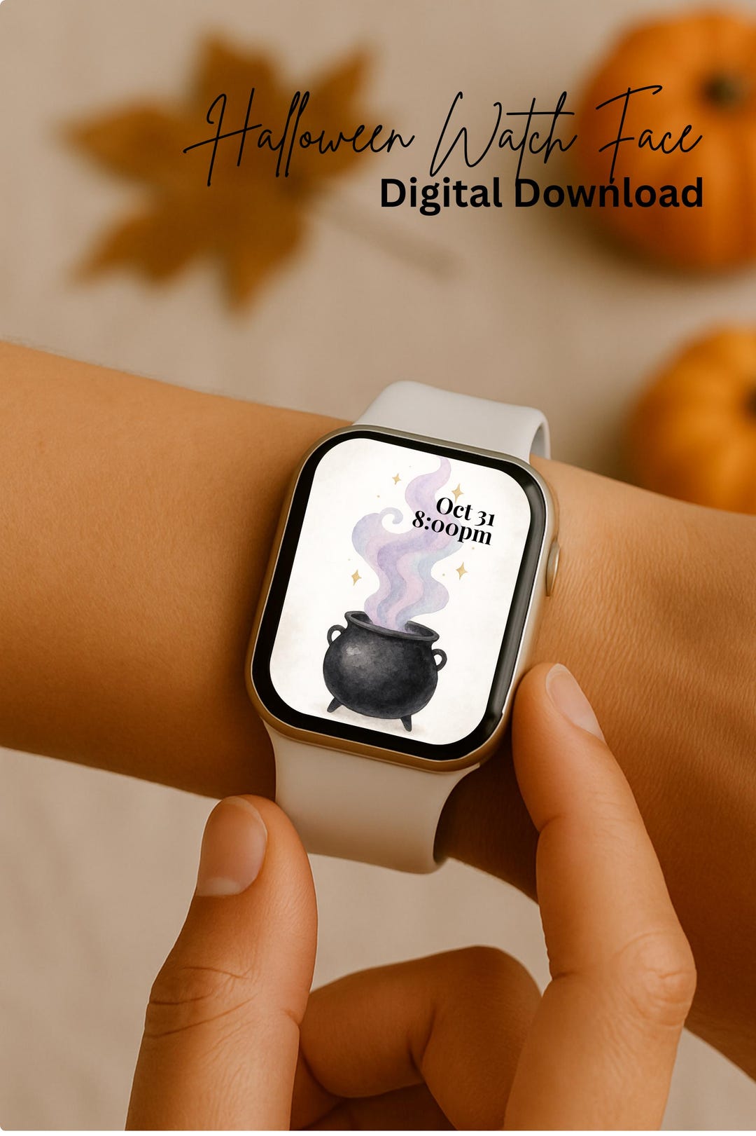 Witchy Cauldron Watch Face – Purple Potion Smoke Wallpaper for Apple ...