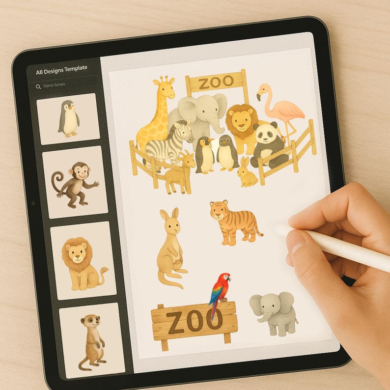 Zoo Animals Clip Art – Safari PNG Graphics (digital Download) - Etsy