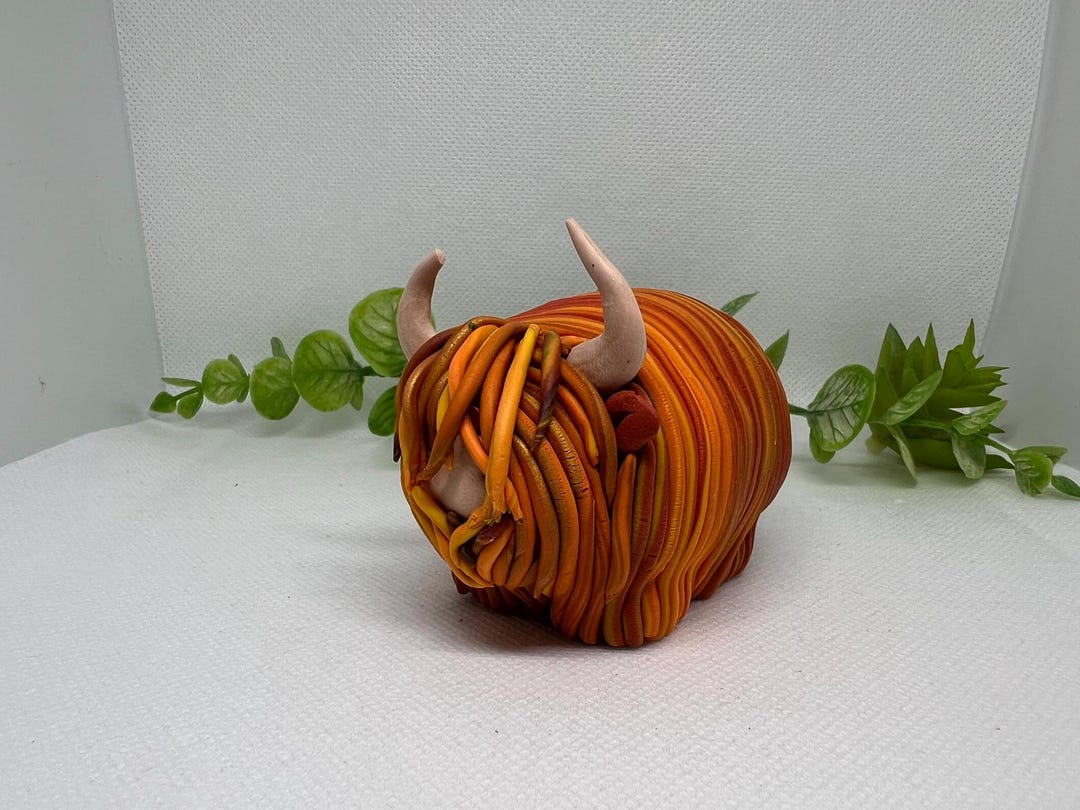 Highland Cows - Coiled Polymer Clay Highland Coo Figures - LARGE - Etsy