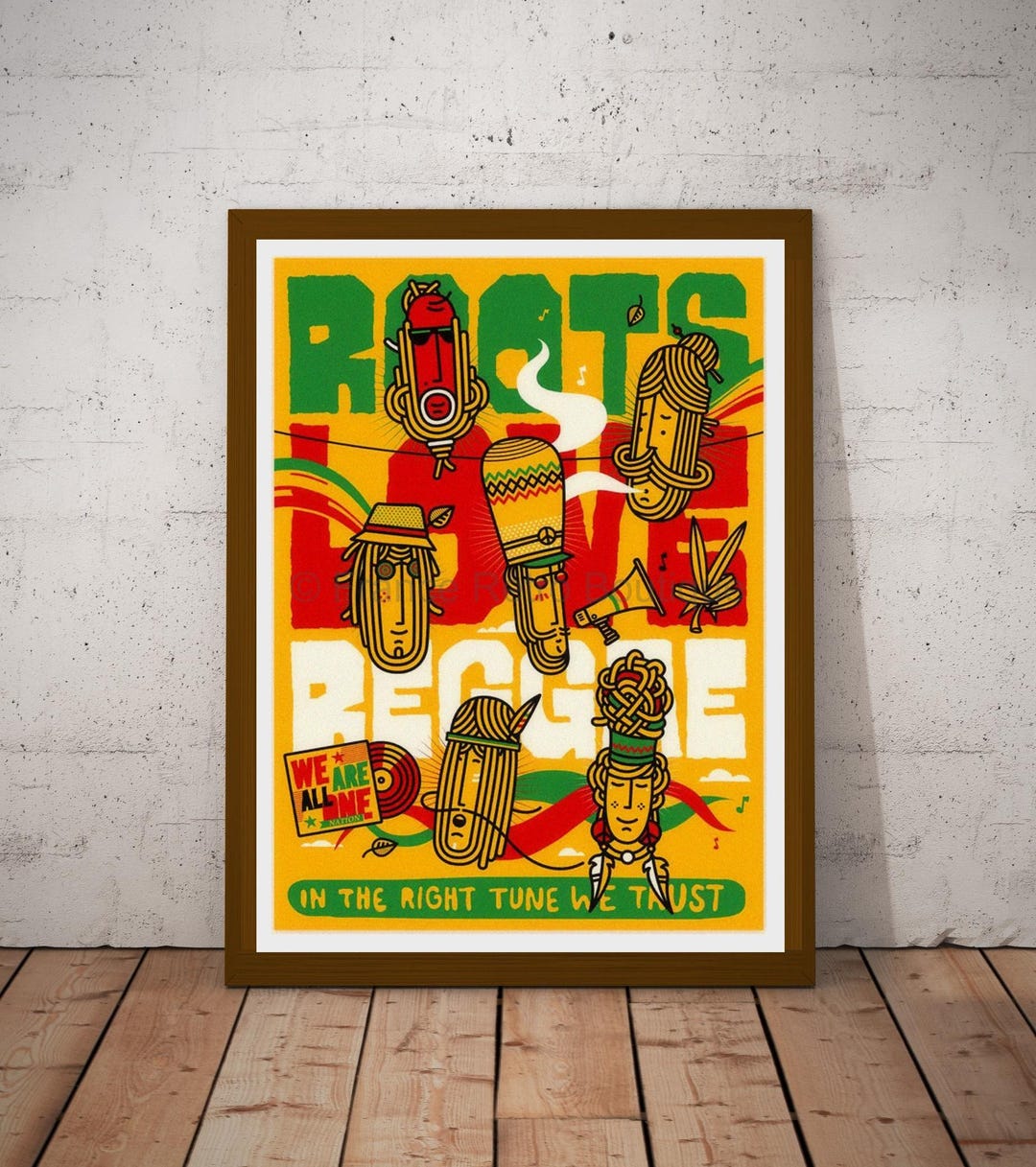 Retro Reggae Wall Poster, Matte Finish (vintage Music Art) - Etsy