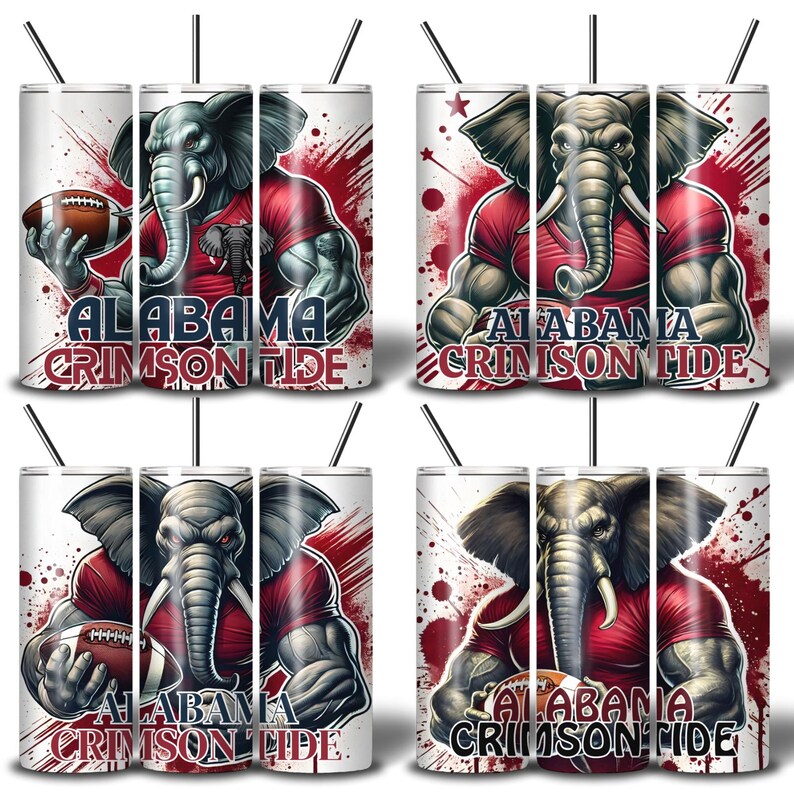 Alabama 20oz Tumbler Wraps Bundle | Crimson Tide | Skinny Straight ...