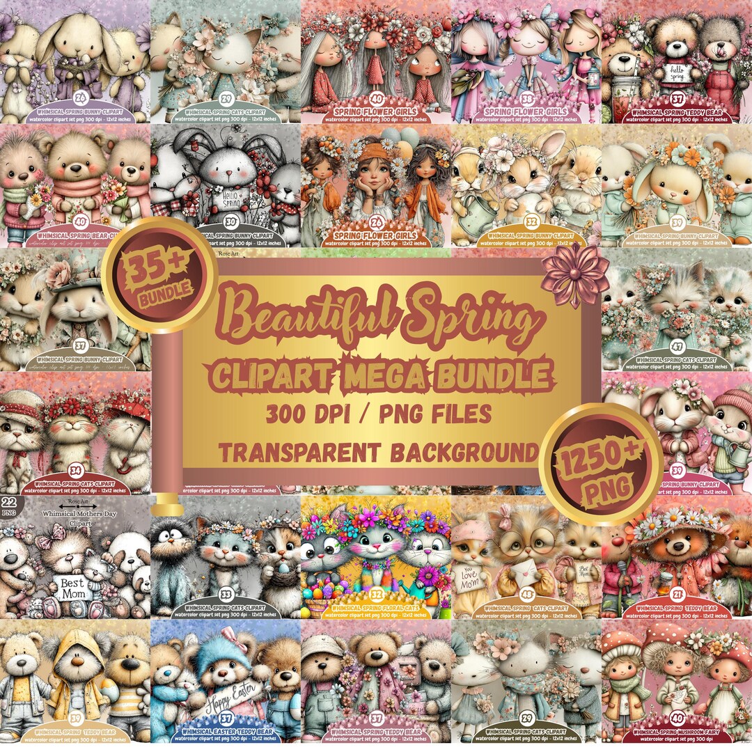 Spring Mega Bundle Png, Spring Png Bundle, Christian Spring Png, Spring ...