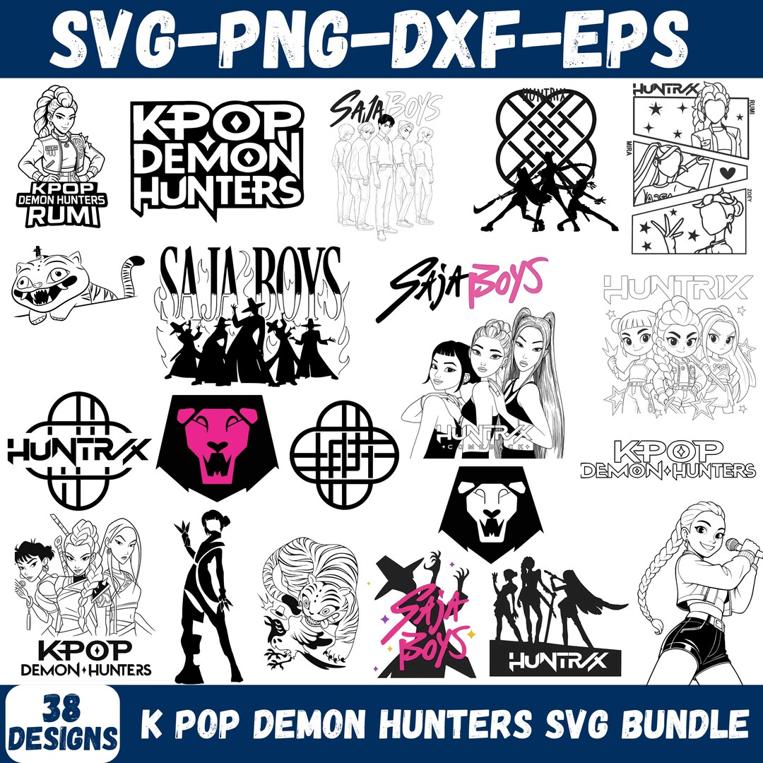 38 Kpop Demon Hunter Svg Png Bundle, Demon Hunters Inspired Svg, Girl ...