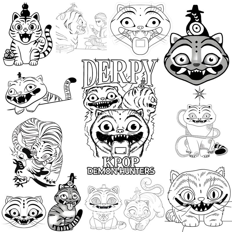 Kpop Demon Hunters Outline - Etsy