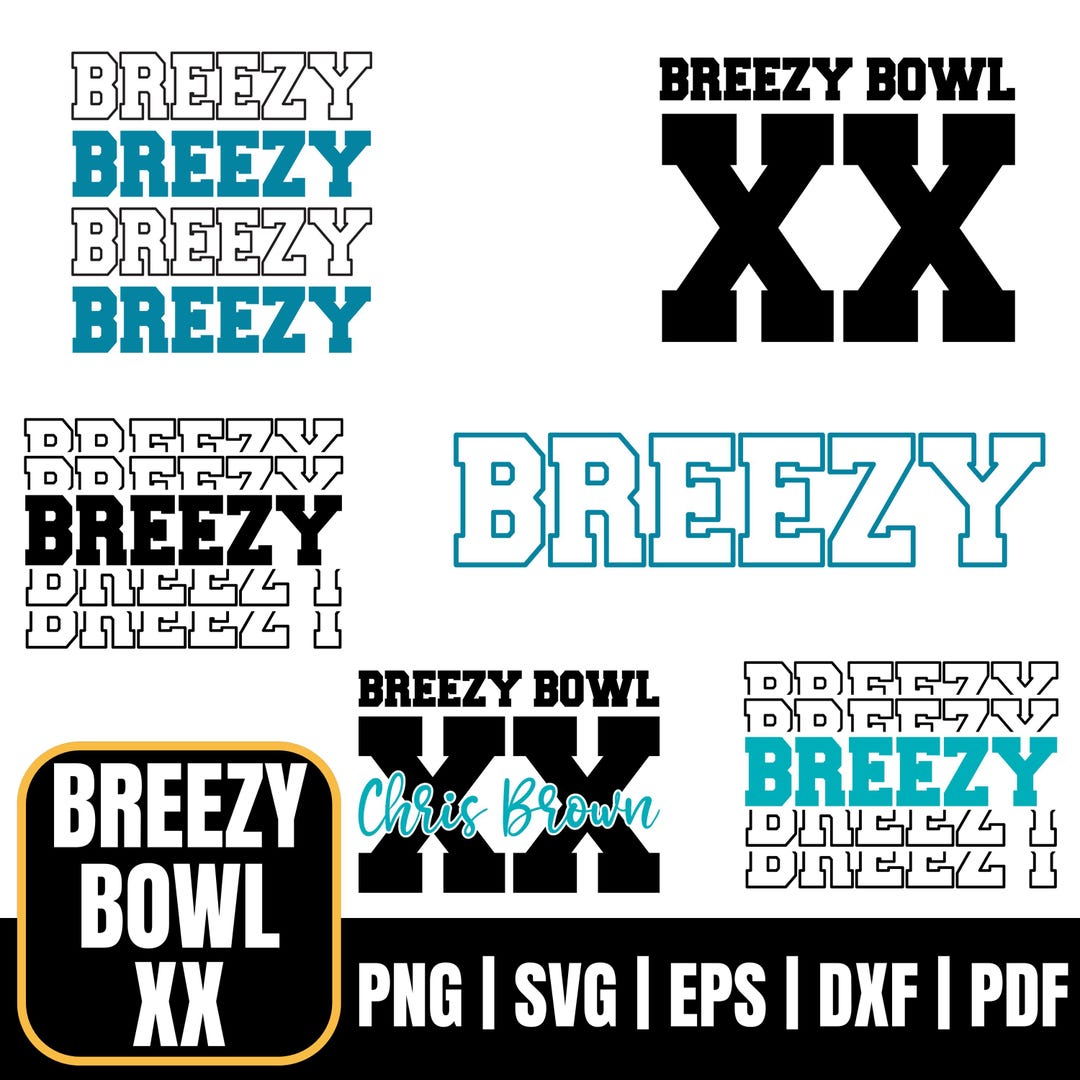 Chris Brown Breezy Bowl XX Tour Svg Bundle, Breezy Bowl Png, Chris ...