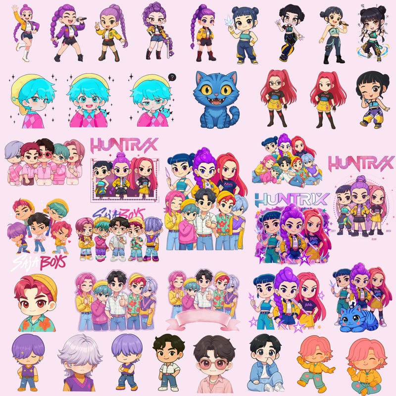 Huntrix Characters Png - Etsy