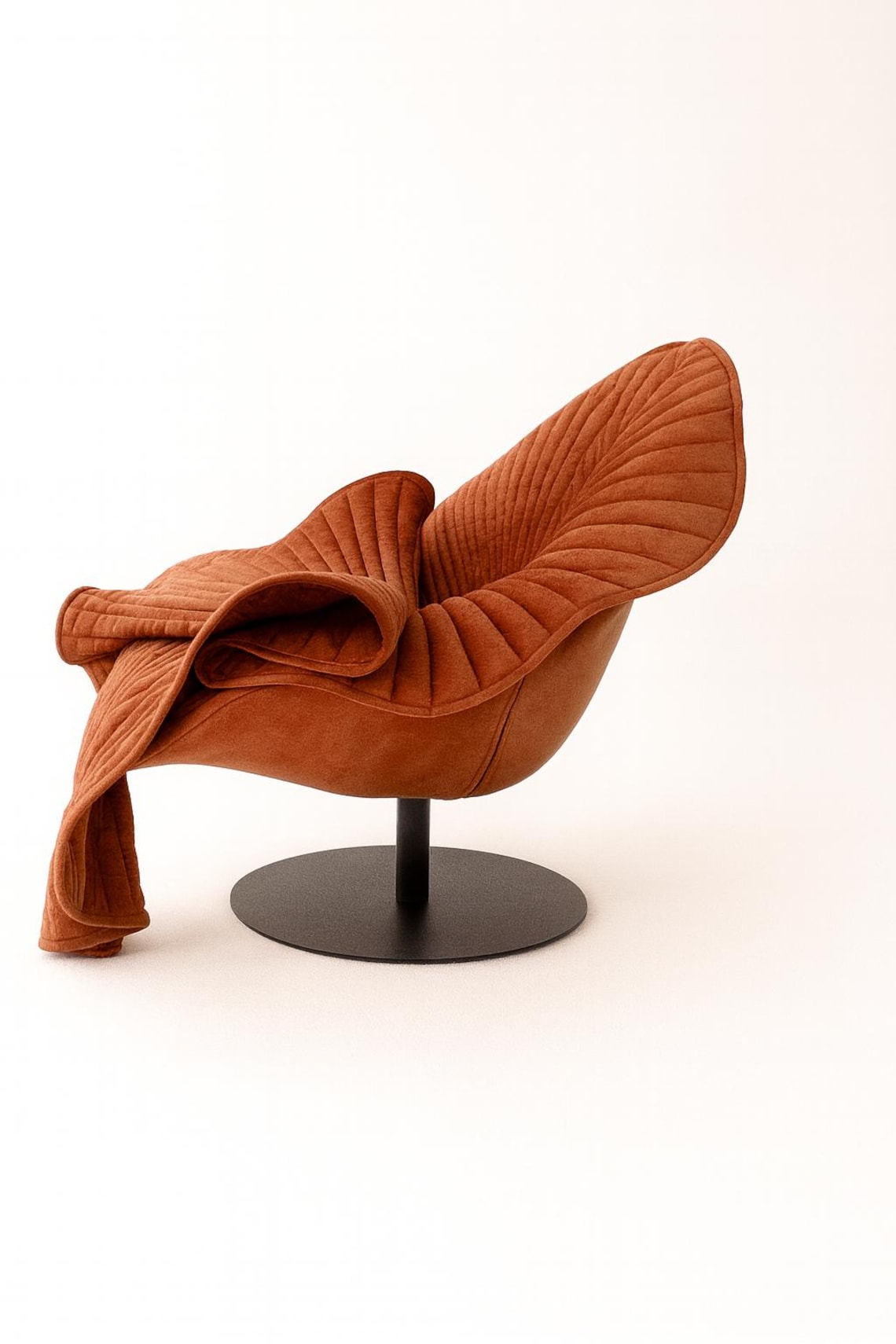 Sculptural Terracotta Lounge Chair: Blooming Flower Design - Etsy