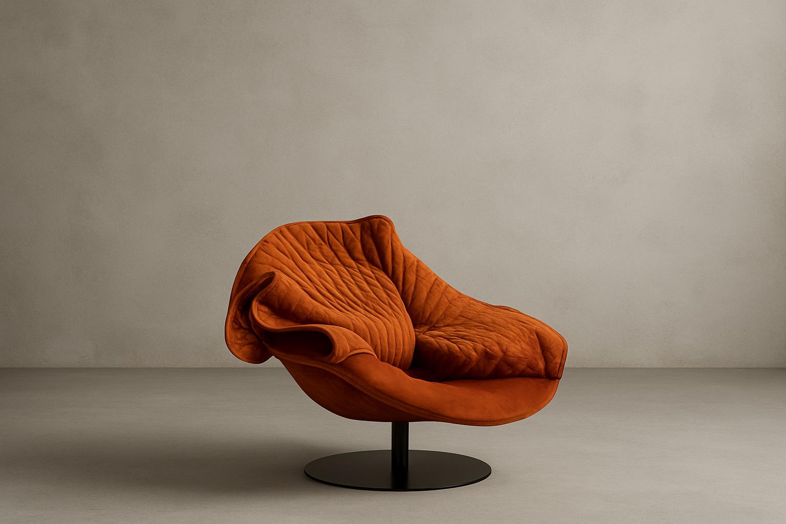 Sculptural Terracotta Lounge Chair: Blooming Flower Design - Etsy