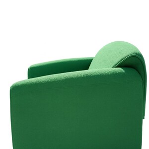 Sculptural Lounge Chair: Minimalist Green Upholstery - Etsy