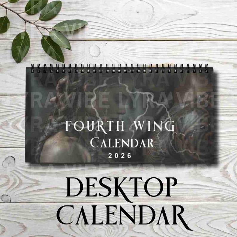 Fourth Wing Desktop Calendar 2026 Romantasy Merch Booktok Merch ...
