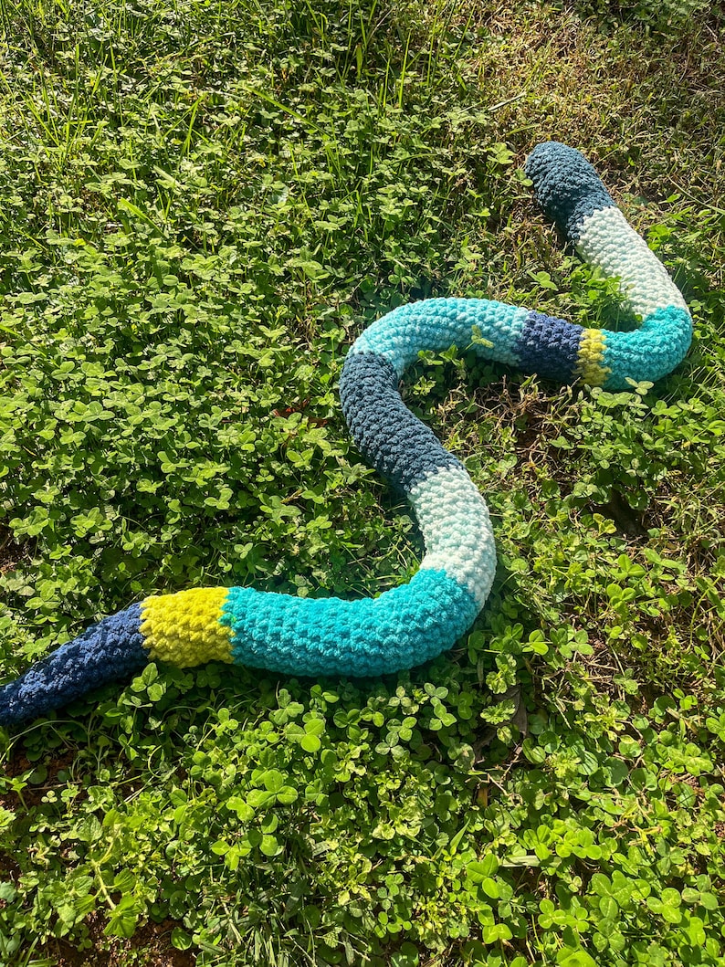 Huge Crochet Snake Plush, 5ft Long, Handmade, Adopt a Snake - Etsy
